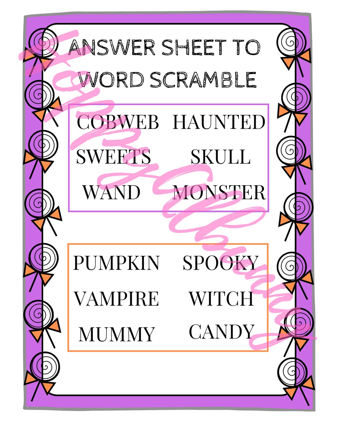 Printable Word Search for Kids, Printable Word Scramble for Kids ...