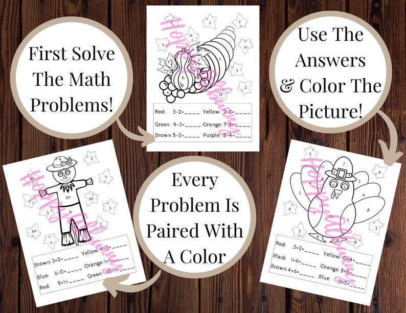 Printable Thanksgiving Activity Bundle, Thanksgiving Coloring Pages ...