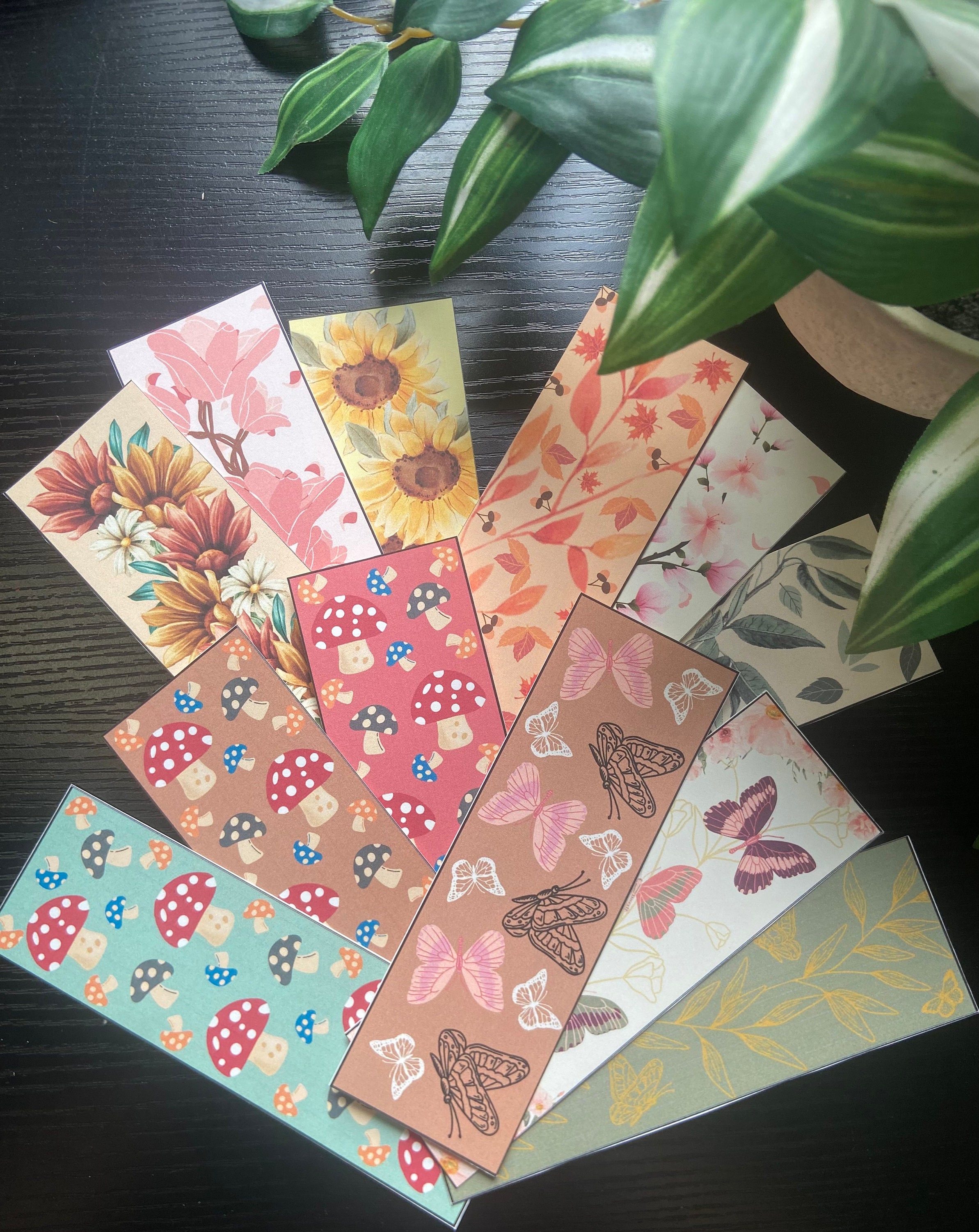 Printable Bookmark Bundle, Printable Flower Bookmarks, Printable ...