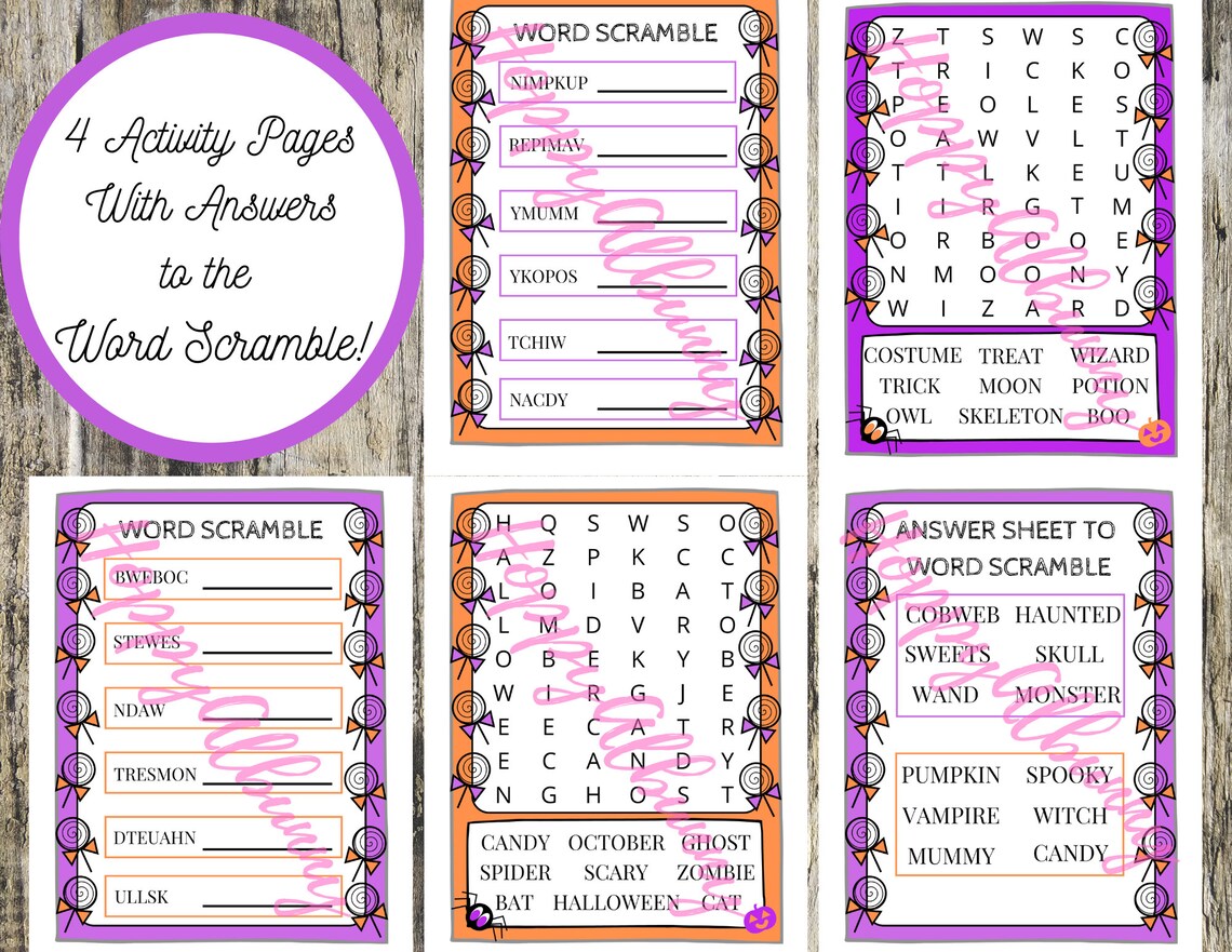 Printable Word Search for Kids, Printable Word Scramble for Kids ...