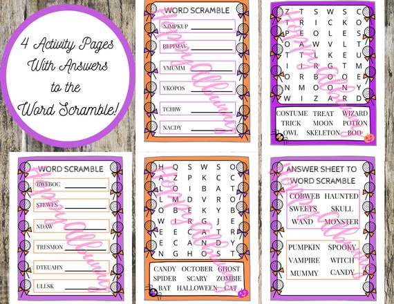 Printable Word Search for Kids Printable Word Scramble for - Etsy