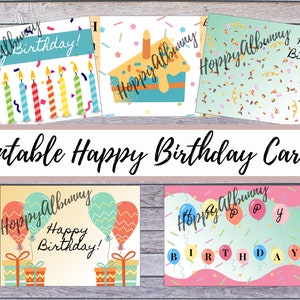 Printable Birthday Card, Printable Birthday Card With Birthday Cake ...
