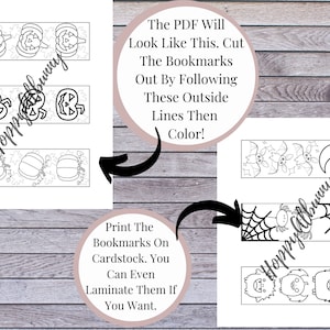 Printable Halloween Coloring Bookmarks, Halloween Coloring Bookmarks ...