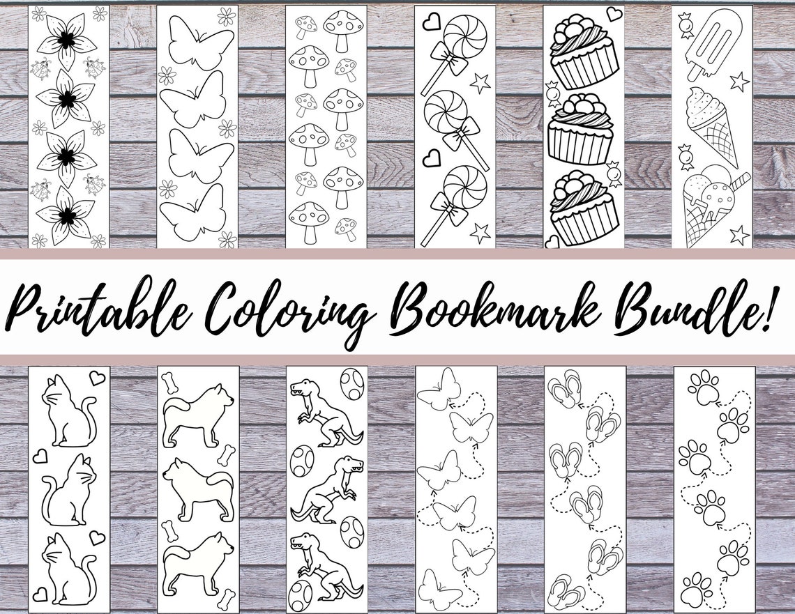 Printable Coloring Bookmarks, Printable Bookmarks, Printable Butterfly ...