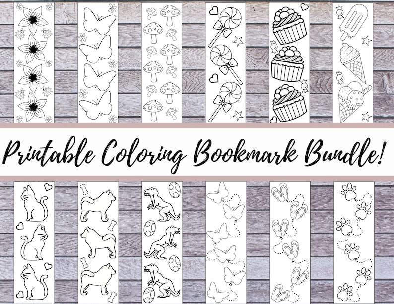 Printable Coloring Bookmarks, Printable Bookmarks, Printable Butterfly ...