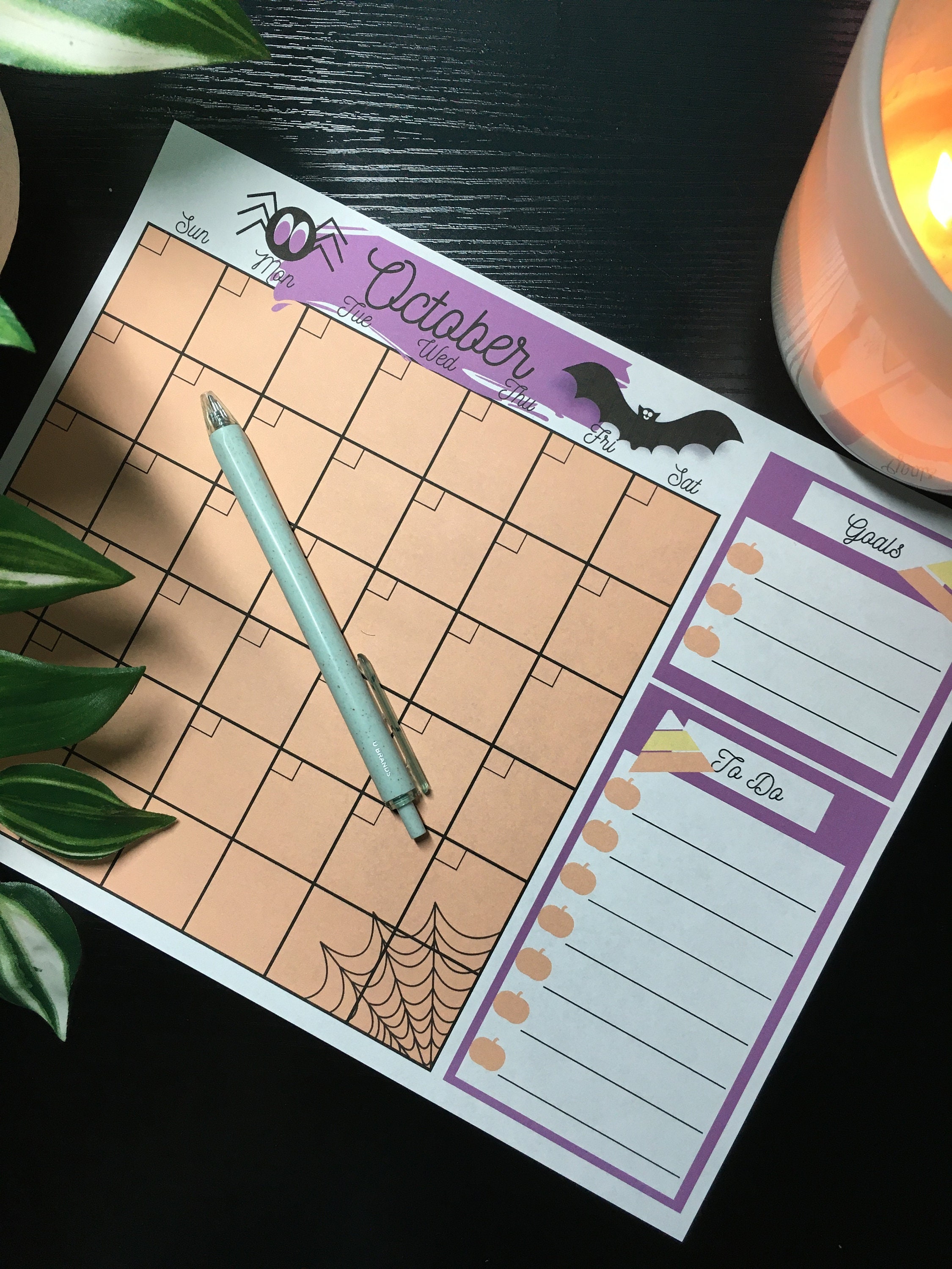 Printable Holiday Monthly Calendar Bundle, October/november/december ...