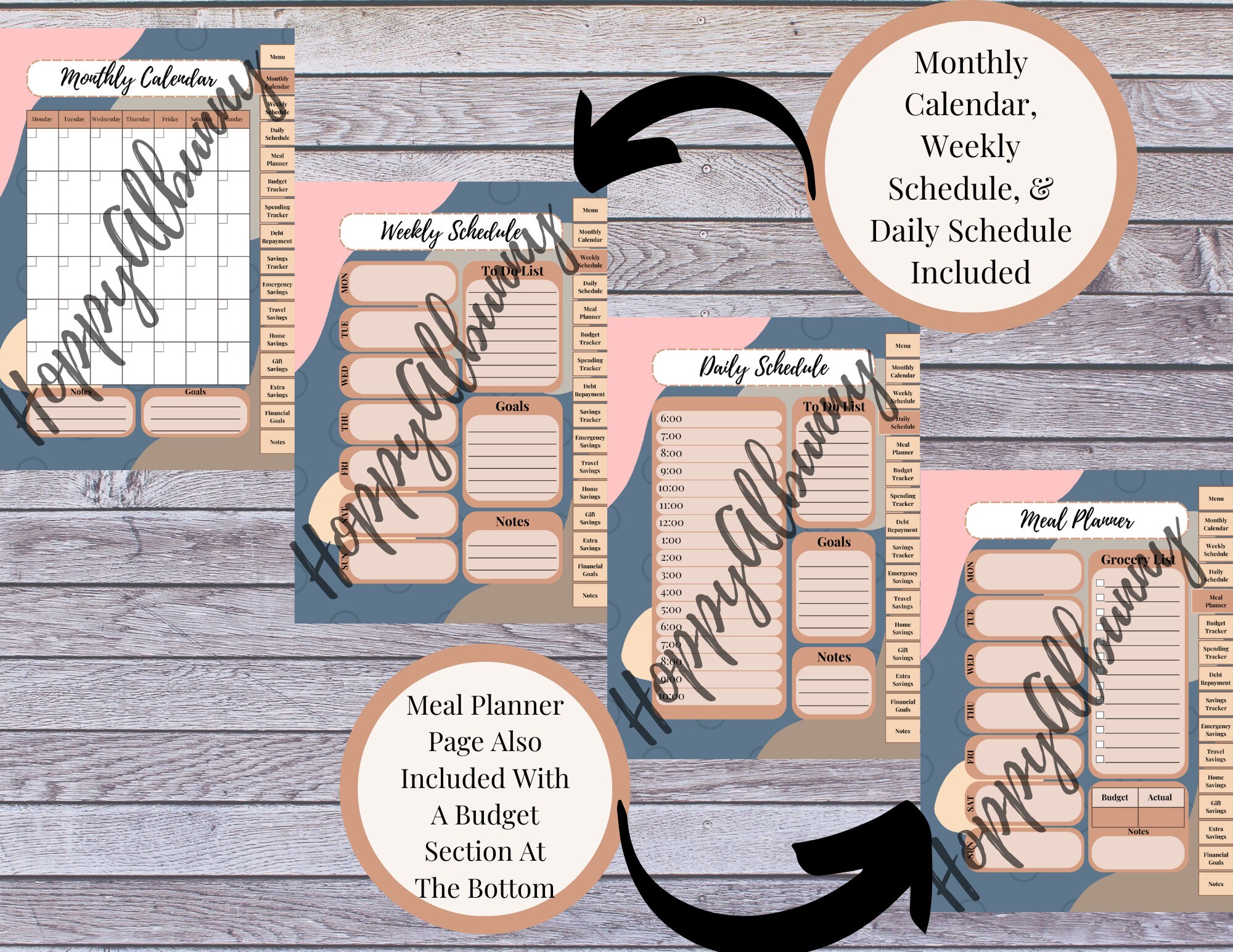 Digital Budget Planner, Finance Tracker, Financial Planner, Printable ...
