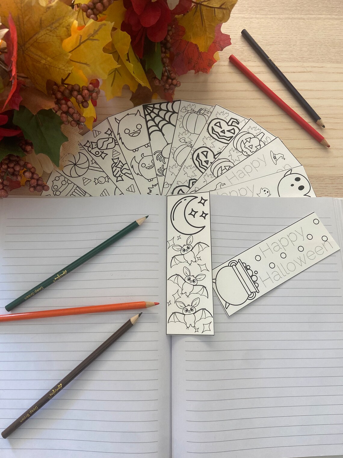 Printable Halloween Coloring Bookmarks, Halloween Coloring Bookmarks ...