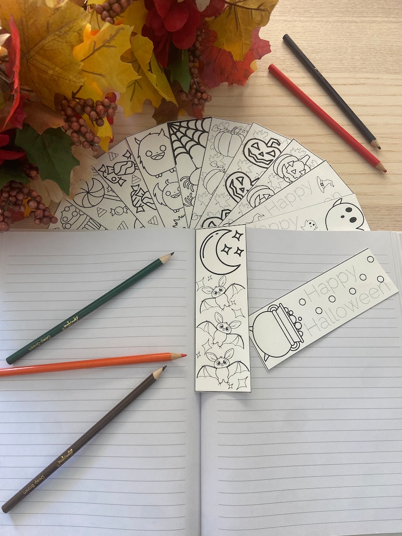 Printable Halloween Coloring Bookmarks, Halloween Coloring Bookmarks ...