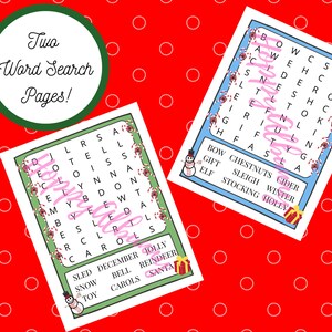 Printable Christmas Activities for Kids Christmas Word Search - Etsy