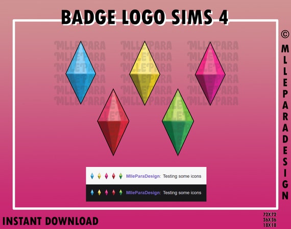 1 set insignia logo sims 4 emotes twitch youtube discord / - Etsy México