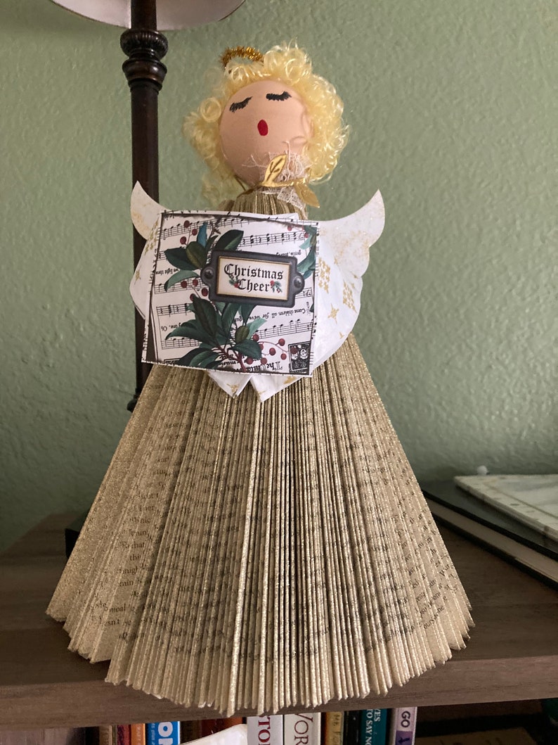 Christmas Angel Made From a Book - Etsy