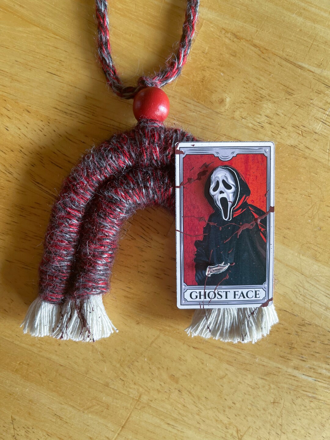 Scream, Ghostface, Tarot Card Macrame Rainbow Horror Movie Wall Decor ...