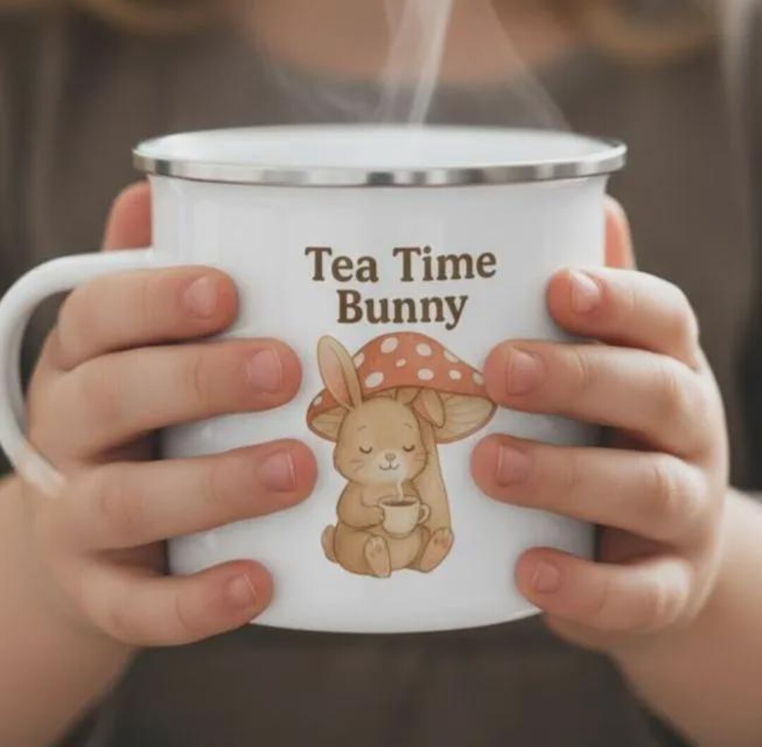 Tea Time Bii Bunny Cup | Cozy Cottagecore Mug | Song - Etsy