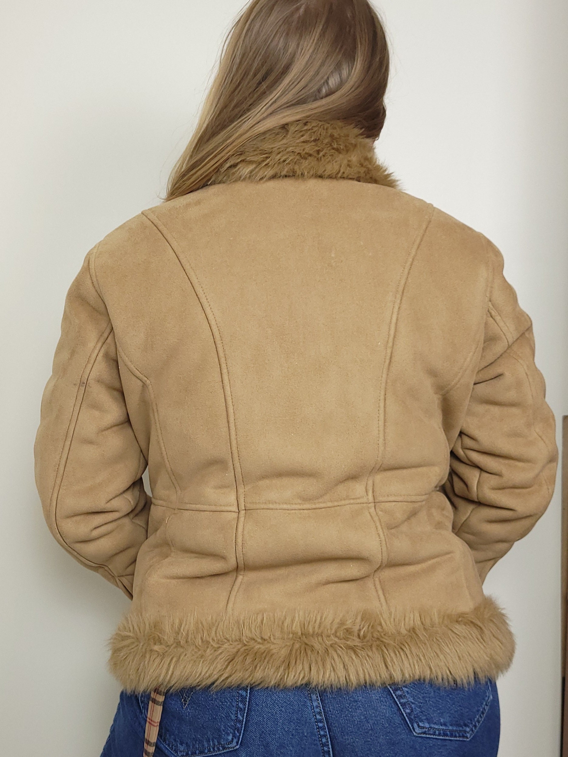 Early 2000s Faux Suede and Fur Brown Coat by ZLC Collections / Large - Etsy