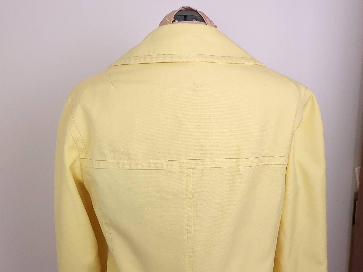 Vintage Light Yellow London Fog Double Breasted Trench Coat / Size 14P ...