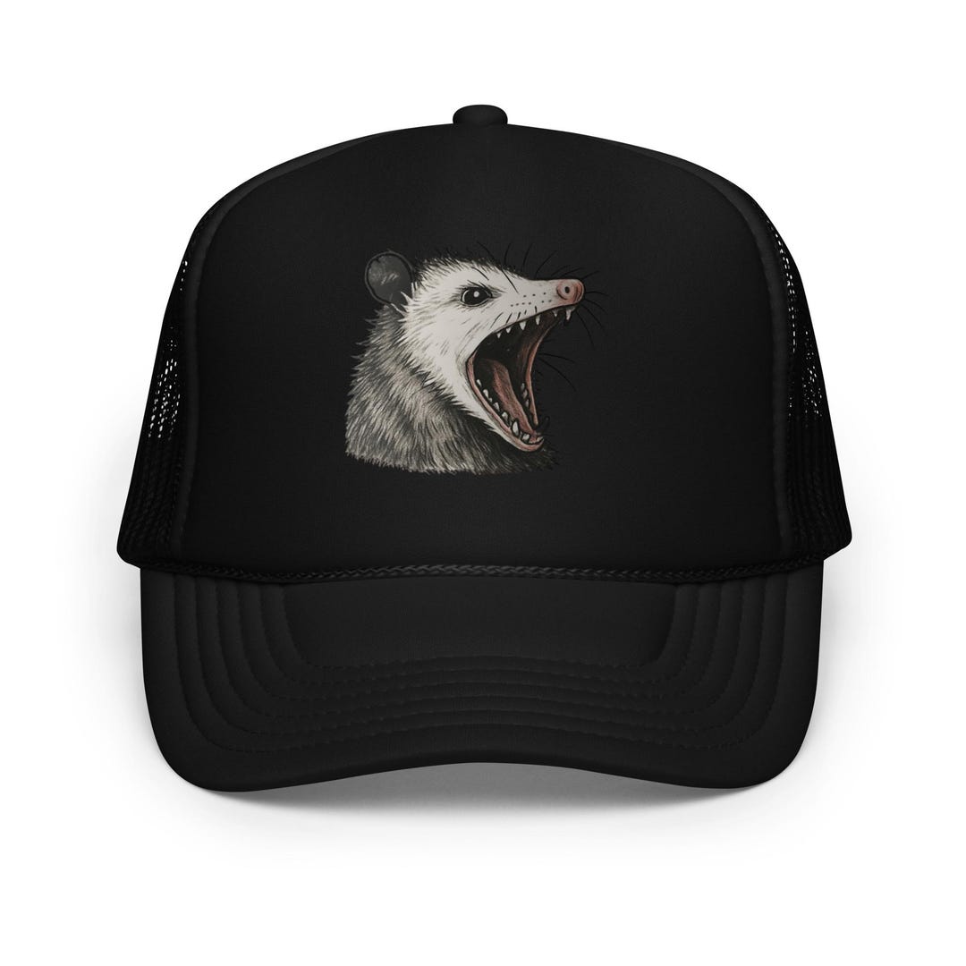 Funny Screaming Possum Trucker Hat | Foam Cap for Possum Lovers ...