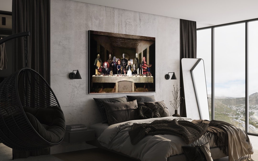 LAST SUPPER Horror Themed Canvas Print Wall ART, Horror Lover and ...
