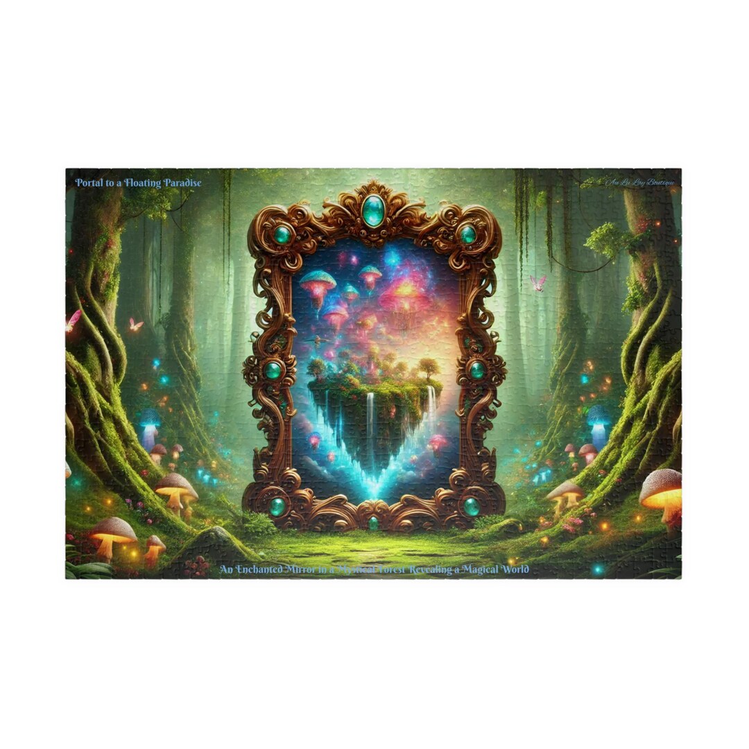 Magic Mirror Puzzle, Enchanted Mirror Jigsaw, Mystical Forest Portal ...