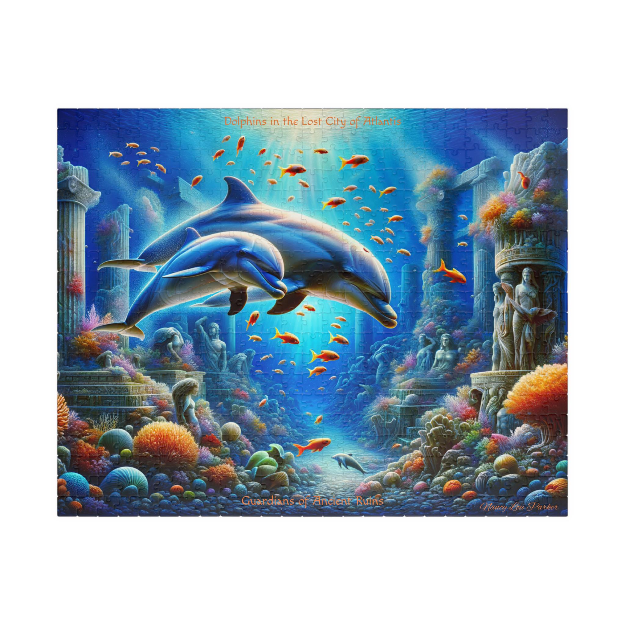 Dolphins in Atlantis Puzzle: Enchanting Ocean Jigsaw - Etsy