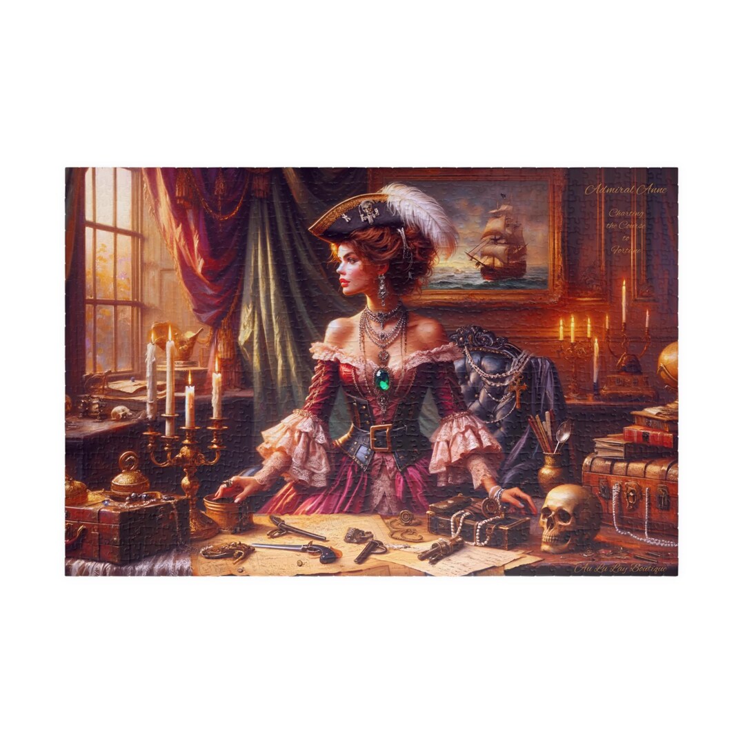 Pirate Jigsaw Puzzle- Lady Pirate "admiral Anne: Charting the Course ...