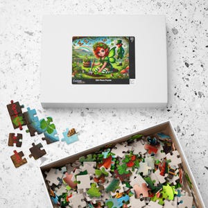 Clover Pixie Puzzle - Enchanting Fairy and Leprechaun Jigsaw for St ...