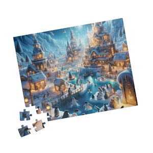 Icebound Enchantment: the Penguin Village Winter Wonderland Puzzle 110 ...