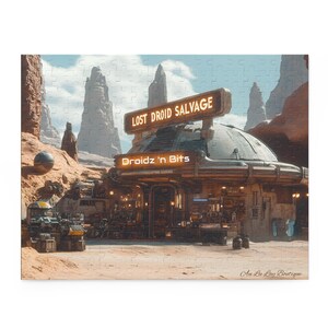 Lost Droid Salvage Puzzle, Alien Tech, Sci-fi Desert Outpost Jigsaw ...