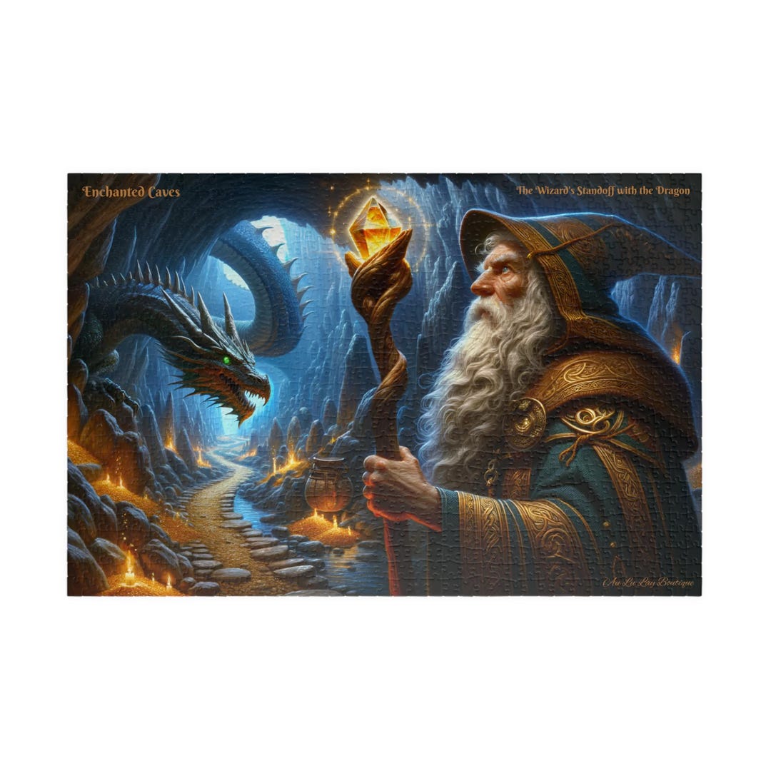 Enchanted Caves Jigsaw Puzzle - Wizard Vs Dragon 110-1014 Pieces ...