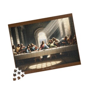 Jesus Christ Jigsaw Puzzle, Last Supper Divine Light Jigsaw, Religious ...