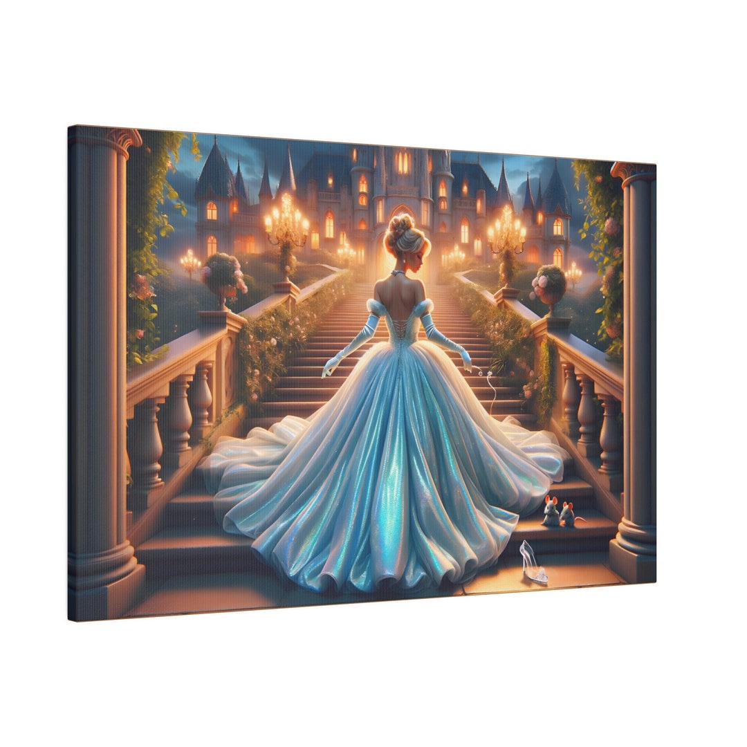 Princess Wall Decor, midnight Elegance Canvas Art, Enchanted Castle ...