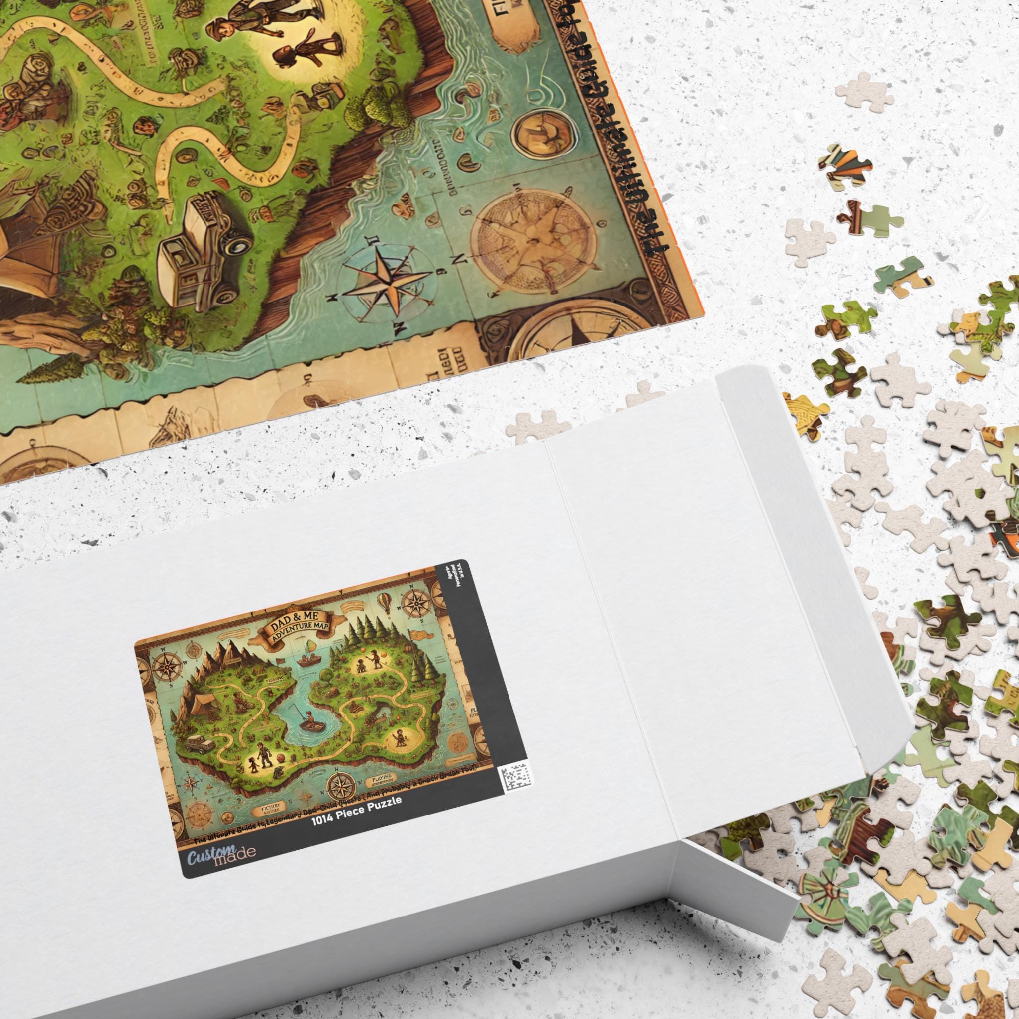Dad & Me Adventure Map Jigsaw Puzzle, Father's Day Gift - Etsy