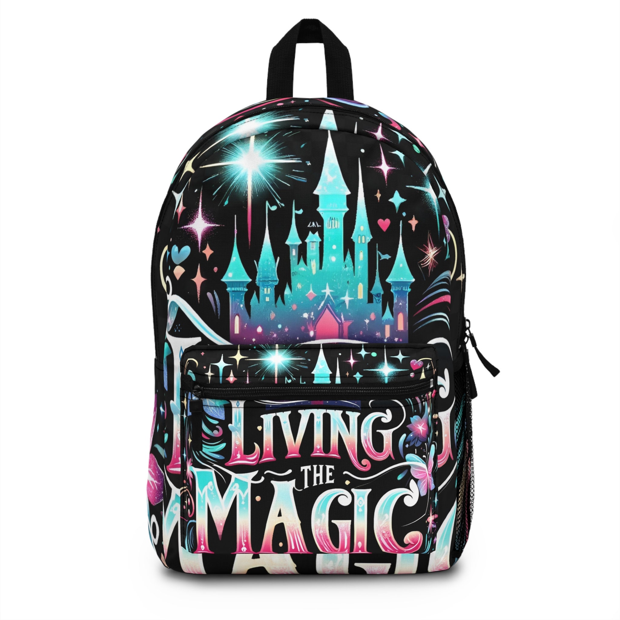 Theme Park 'living the Magic' Backpack Castle Design, Whimsical Gift ...