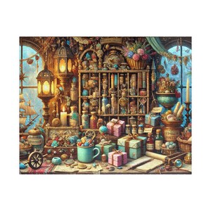 Pirate Curio Cabinet Jigsaw, Treasure-filled Puzzle, Unique Tabletop ...