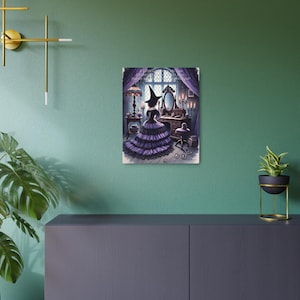 Vintage Whimsical Witch Vanity Sign - Victorian Metal Art Decor, Cute ...