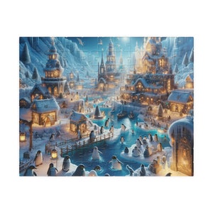 Icebound Enchantment: the Penguin Village Winter Wonderland Puzzle 110 ...