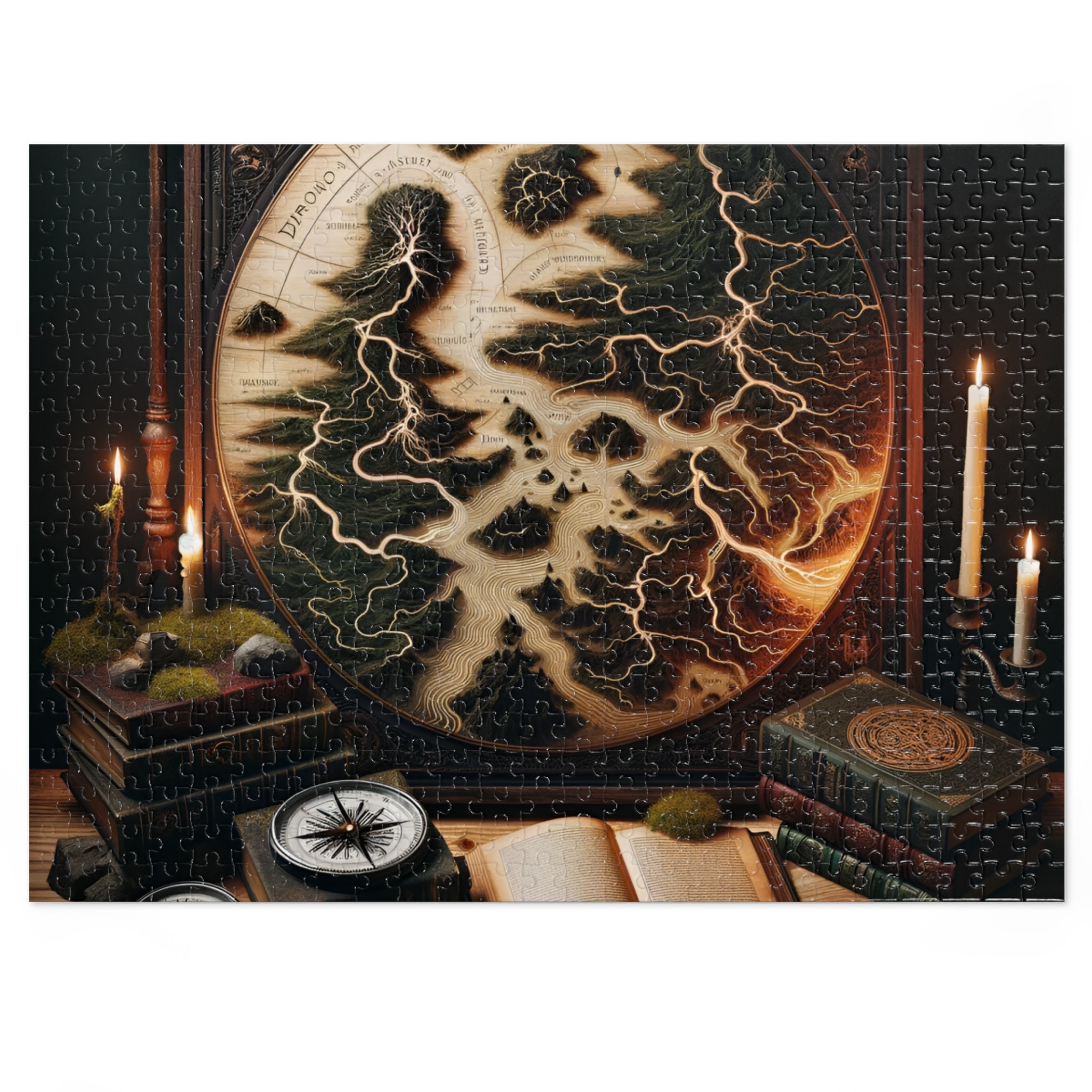 Middle Earth Map Puzzle, Cartographer's Dream Expedition, Fantasy Novel ...