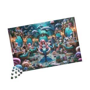 Mermaid Jigsaw Puzzle, Undersea Elegance Theme, Salon Day Puzzle, 110 ...