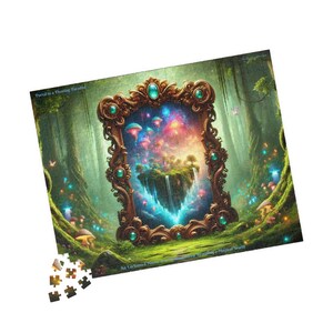 Magic Mirror Puzzle, Enchanted Mirror Jigsaw, Mystical Forest Portal ...