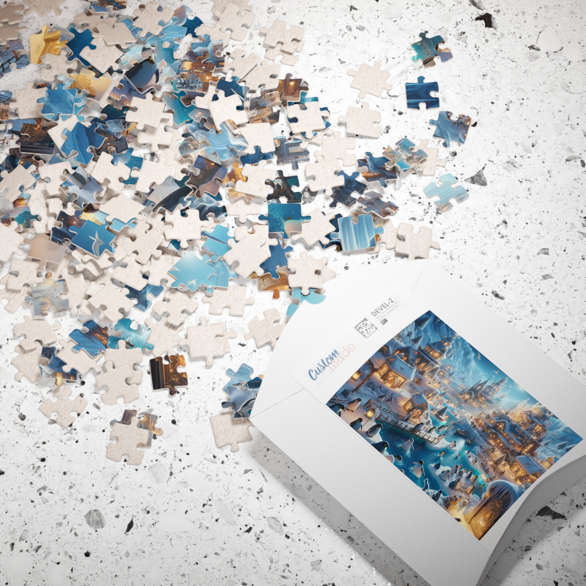 Icebound Enchantment: the Penguin Village Winter Wonderland Puzzle 110 ...