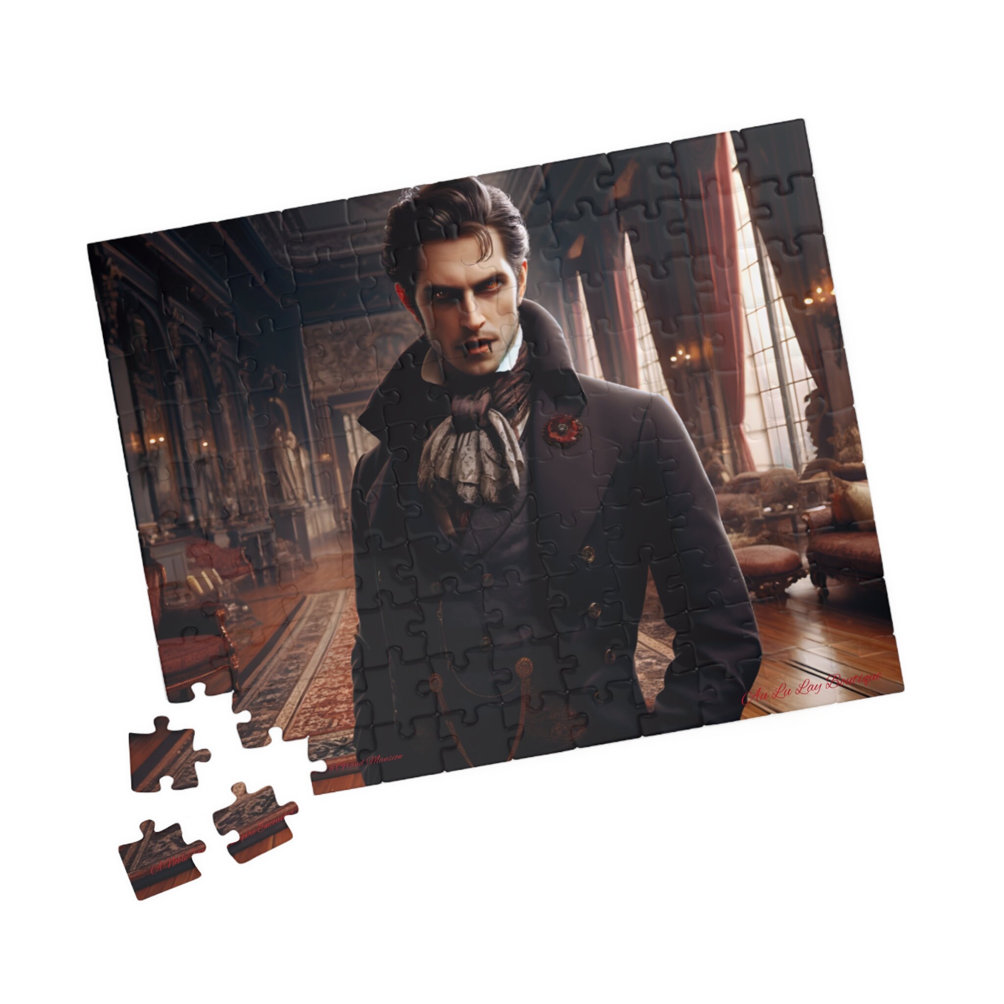 Vampire Jigsaw Puzzle noble Mansion Encounter Gothic Scene, Challenging ...