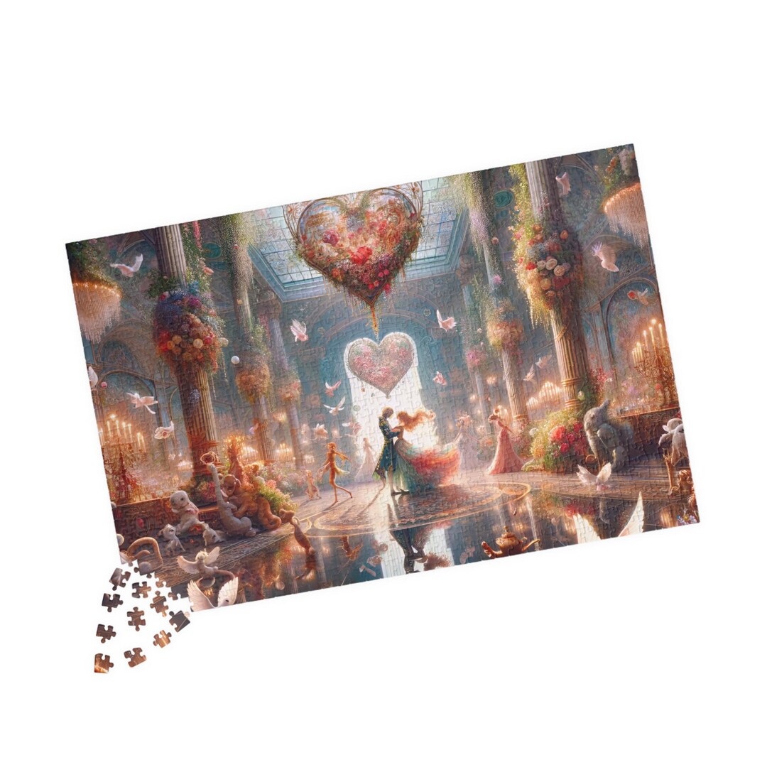 Rococo Victorian Valentine Puzzle, Enchanted Rendezvous Jigsaw Puzzle ...