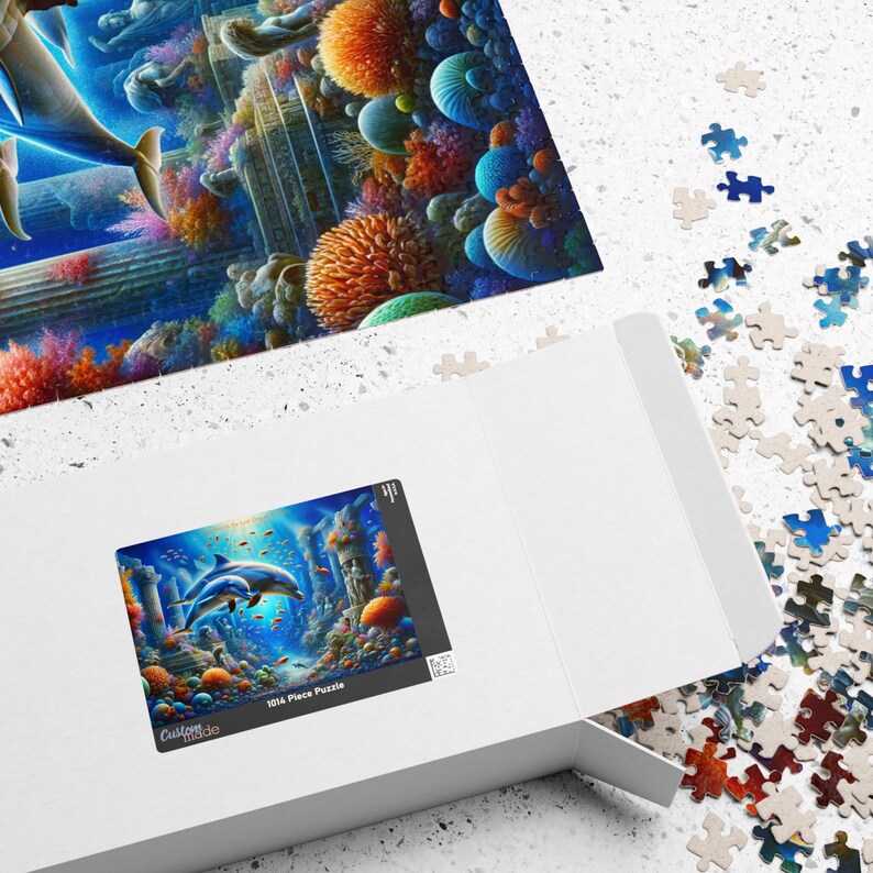 Dolphins in Atlantis Puzzle: Enchanting Ocean Jigsaw - Etsy