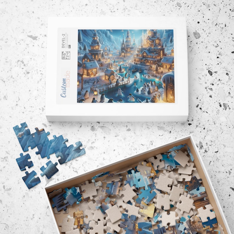 Icebound Enchantment: the Penguin Village Winter Wonderland Puzzle 110 ...