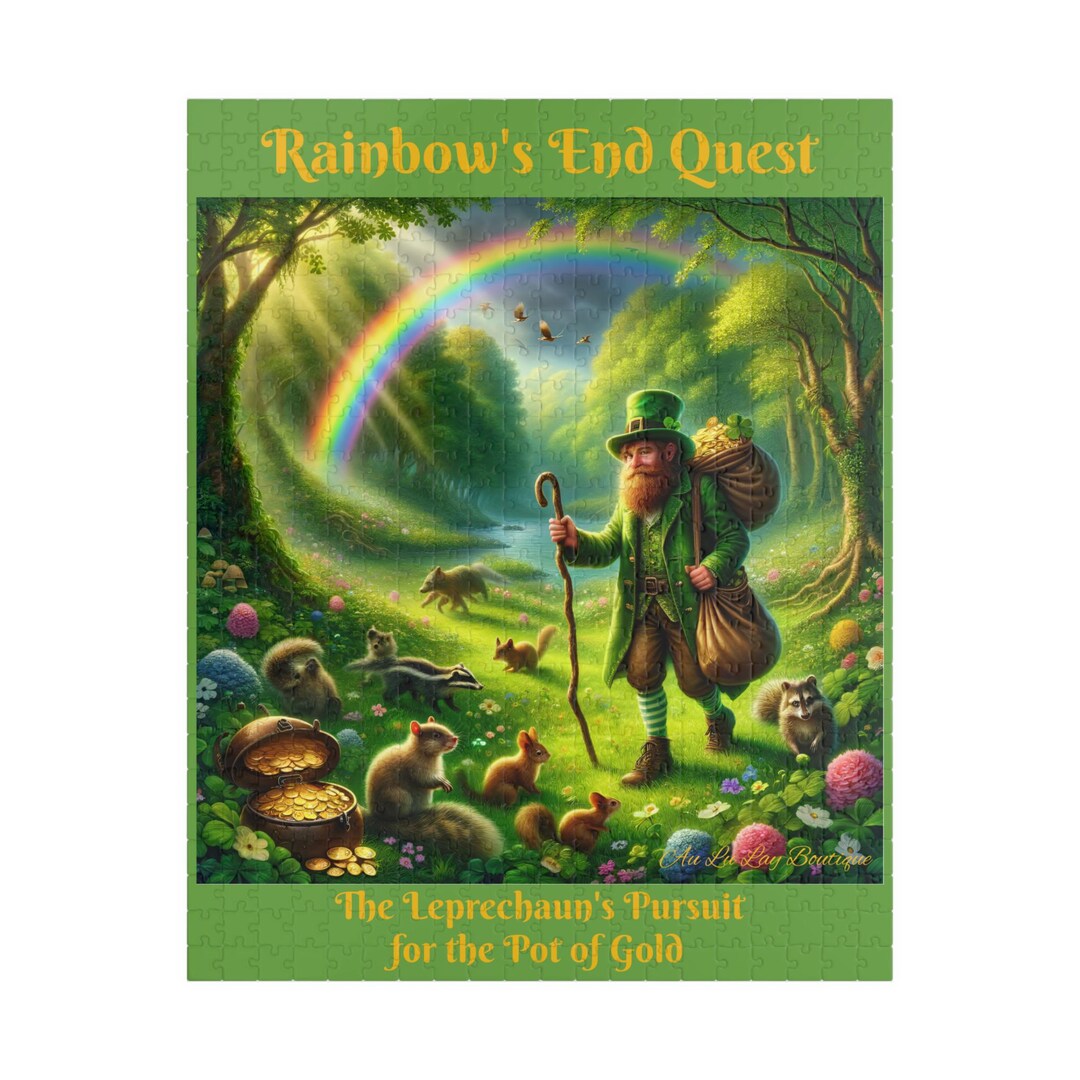 Leprechaun Pot of Gold Pursuit Puzzle, Magical Journey Through a ...
