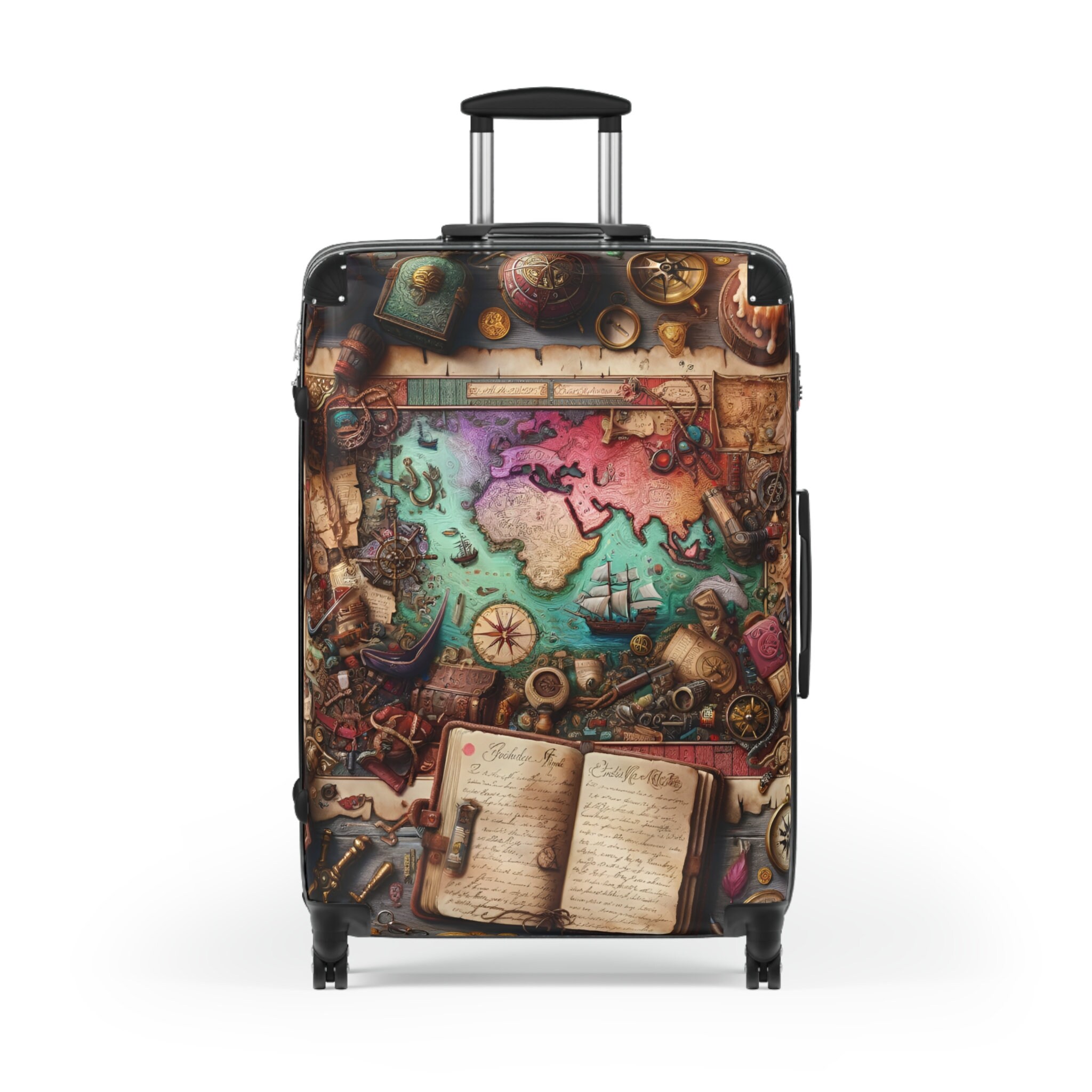 Treasure Map Suitcase Lady Pirate's Illustrated Adventure Map ...