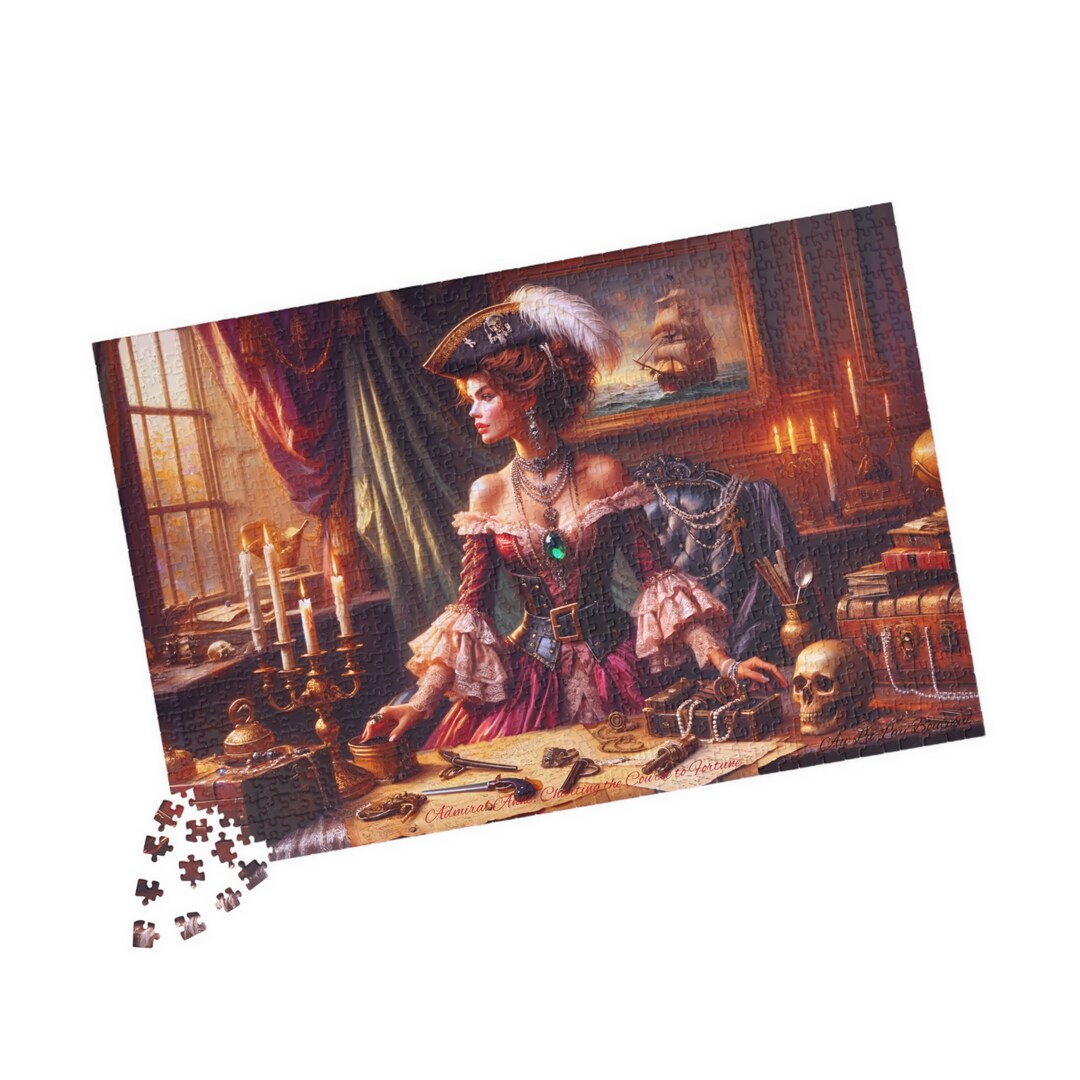 Pirate Jigsaw Puzzle Lady Pirate admiral Anne: Charting the Course ...