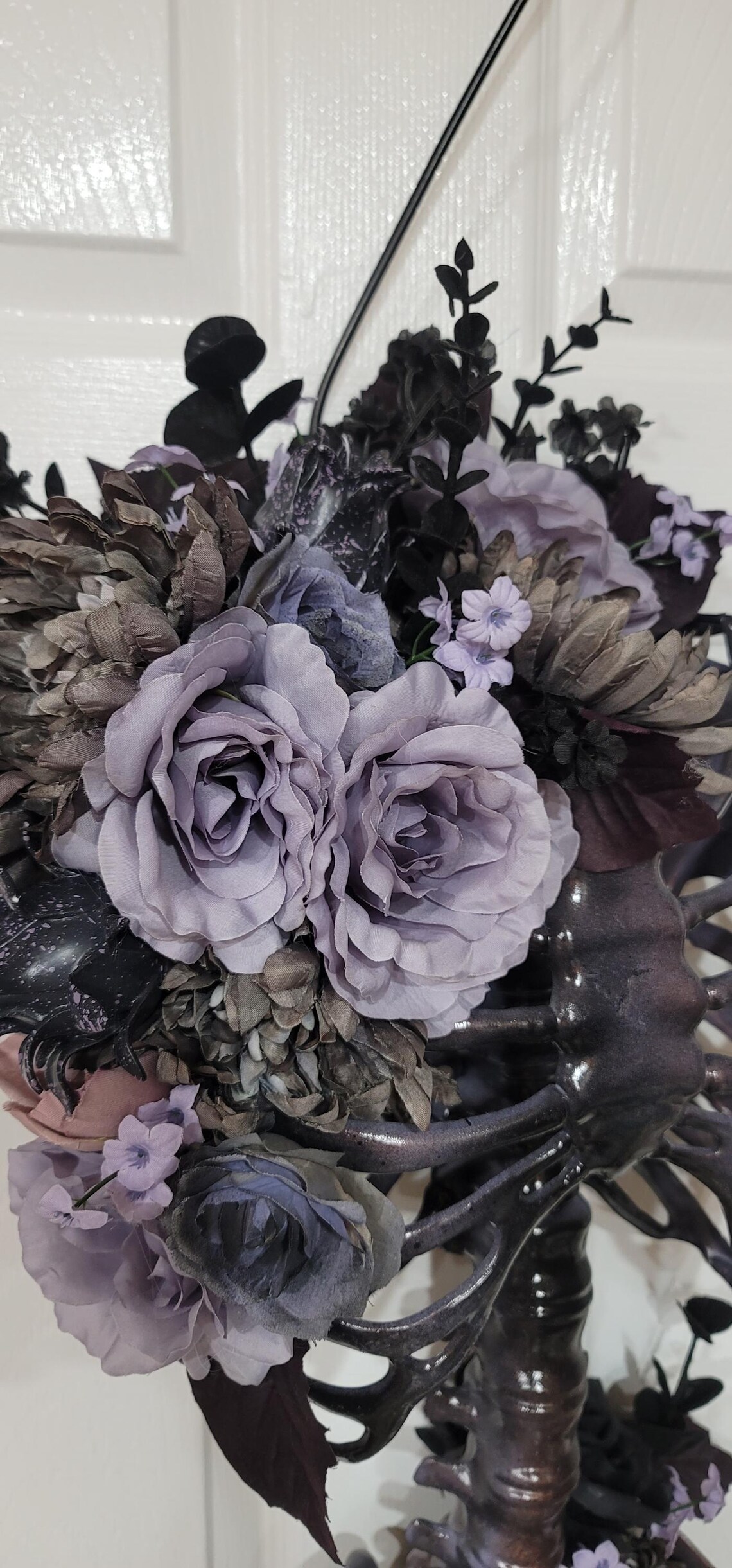 Dusky Moody Halloween Skeleton Floral Ribcage - Etsy