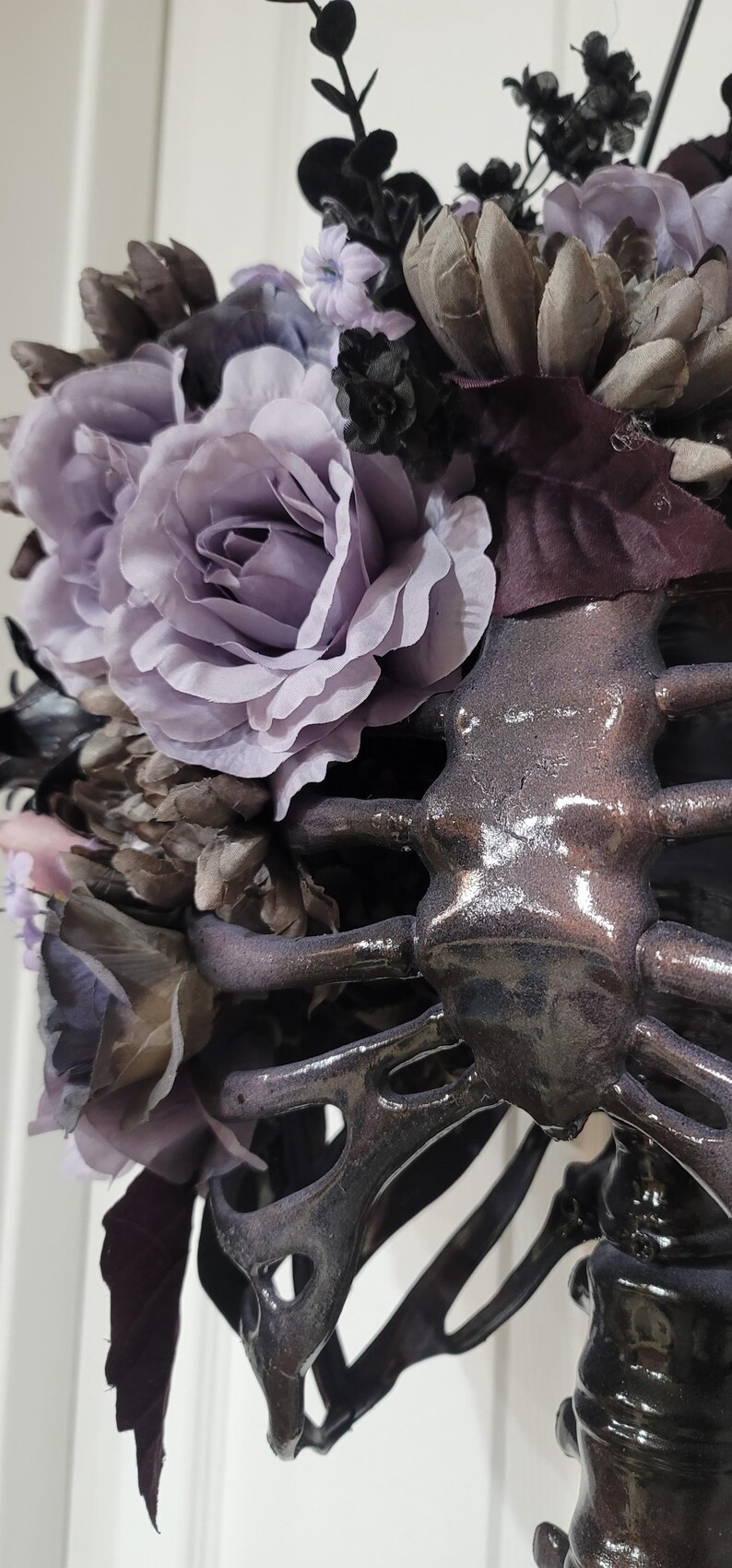 Dusky Moody Halloween Skeleton Floral Ribcage - Etsy