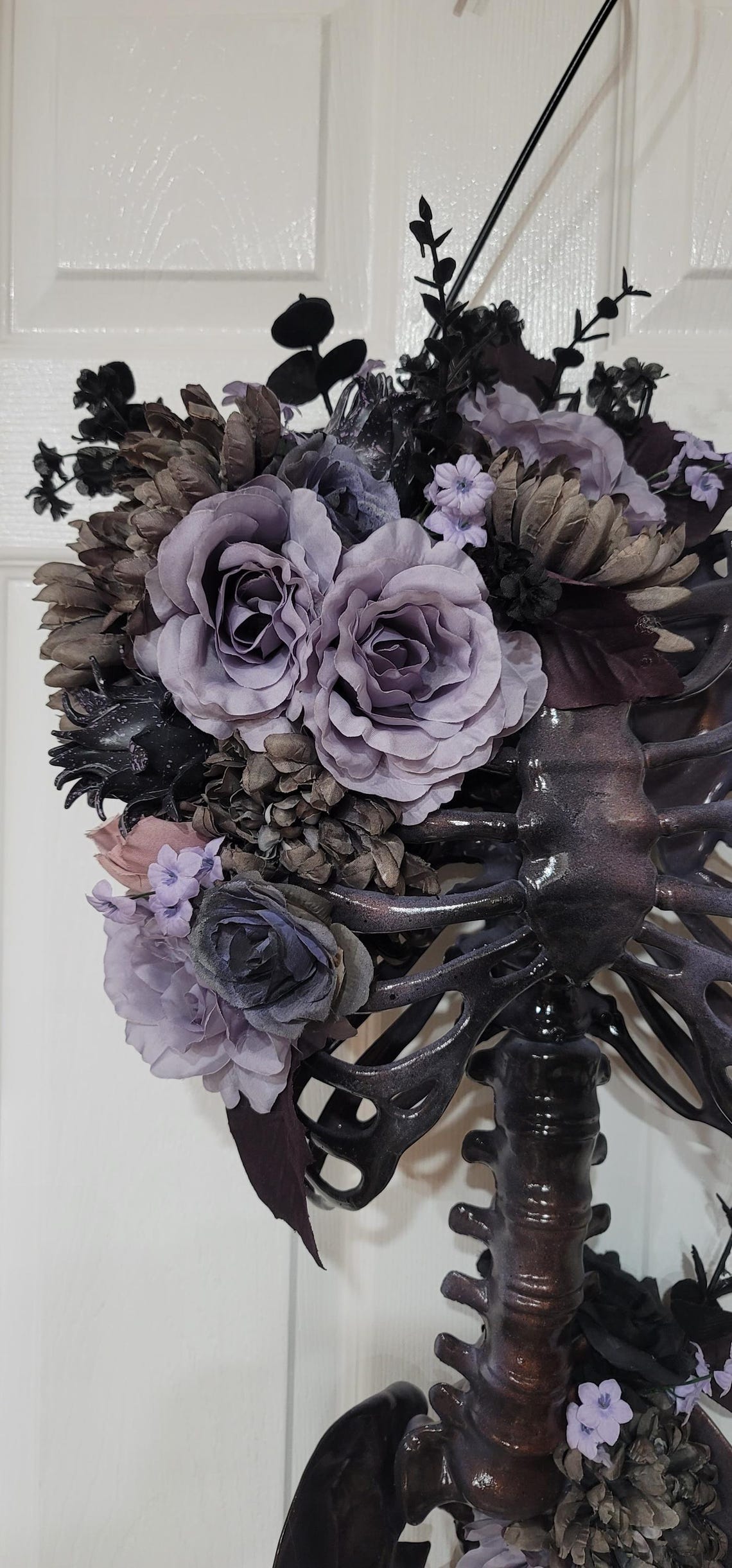 Dusky Moody Halloween Skeleton Floral Ribcage - Etsy